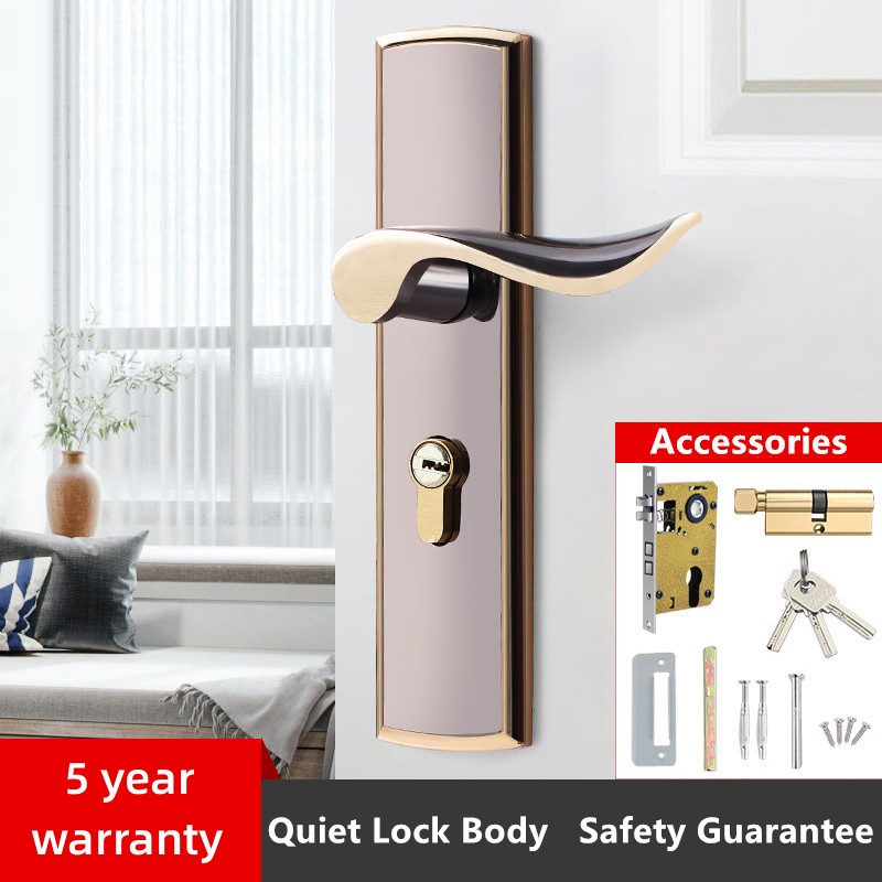 5 Year Warranty Durable Door Handle Lock Cylinder Front Back Lever ...