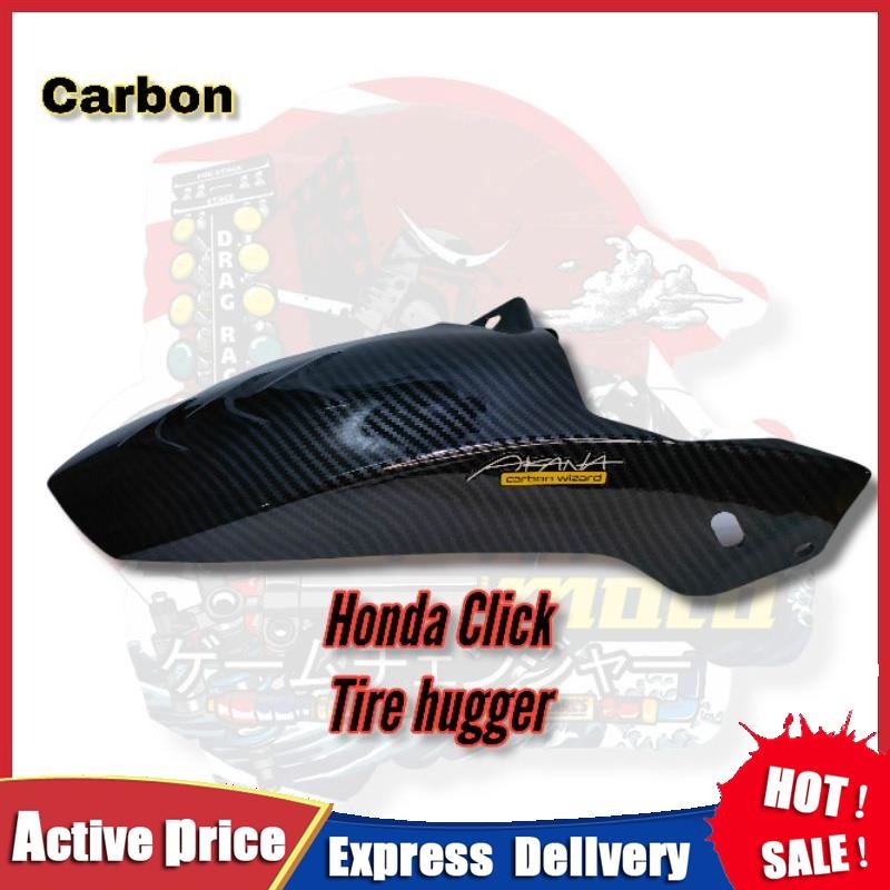 Honda Click tire hugger v1 v2 and v3 carbon w/ Akana logo matte black ...