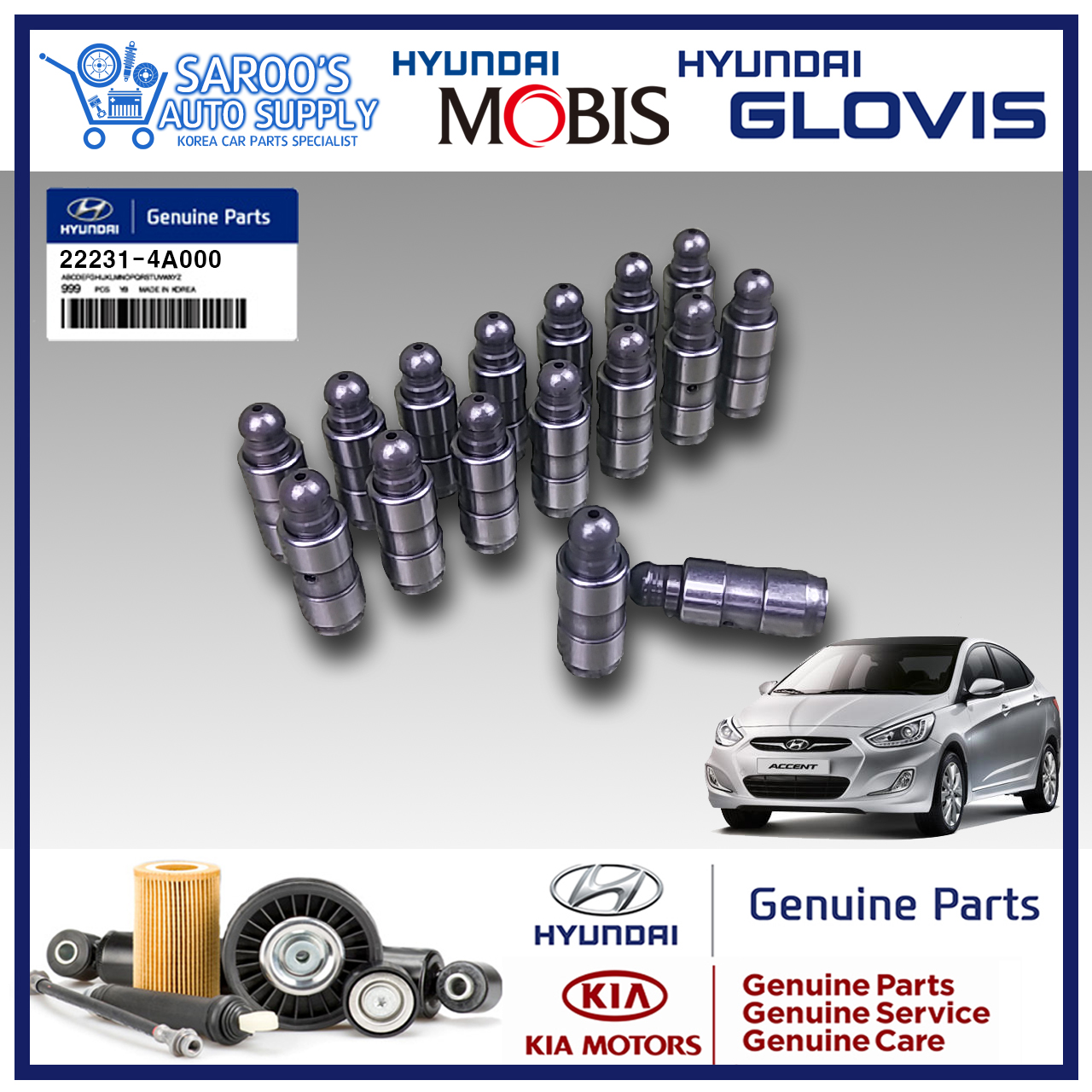 Rocker Arm Lash Set For Hyundai Accent ,2011-2018,CRDI, Original ...