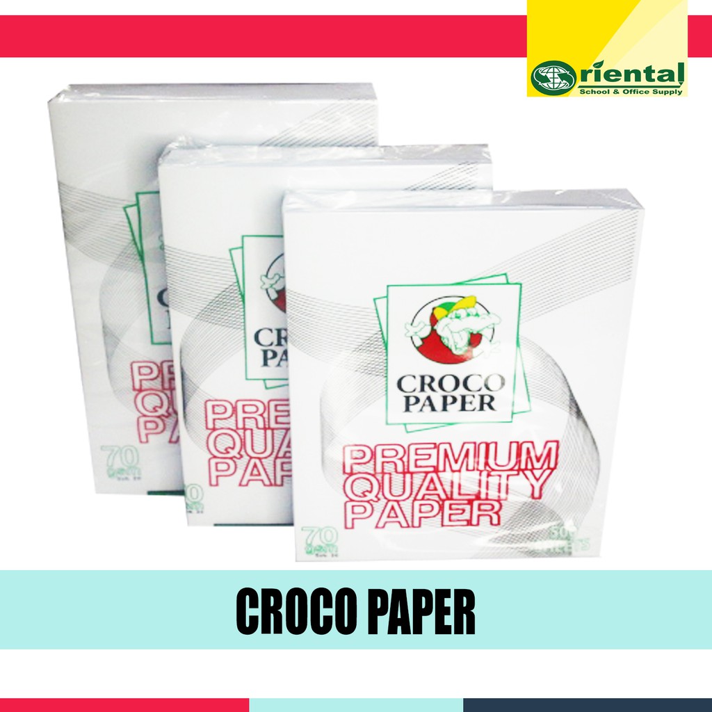 Ream Croco Copy Paper Sub 20 / 70 gsm - Bond paper - Short, A4 and Long ...