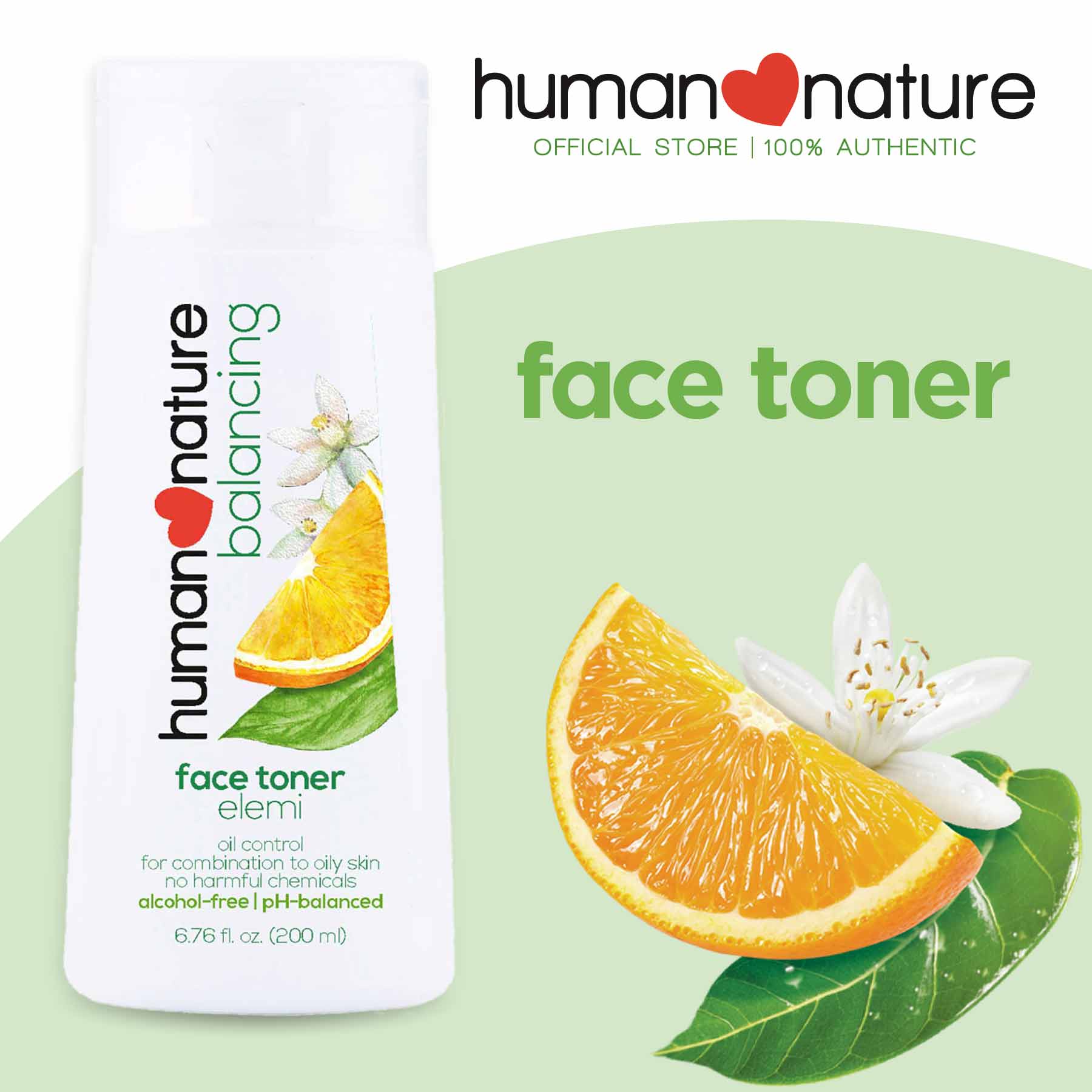 Human Nature Balancing Natural Face Toner with Elemi - pH balanced for ...