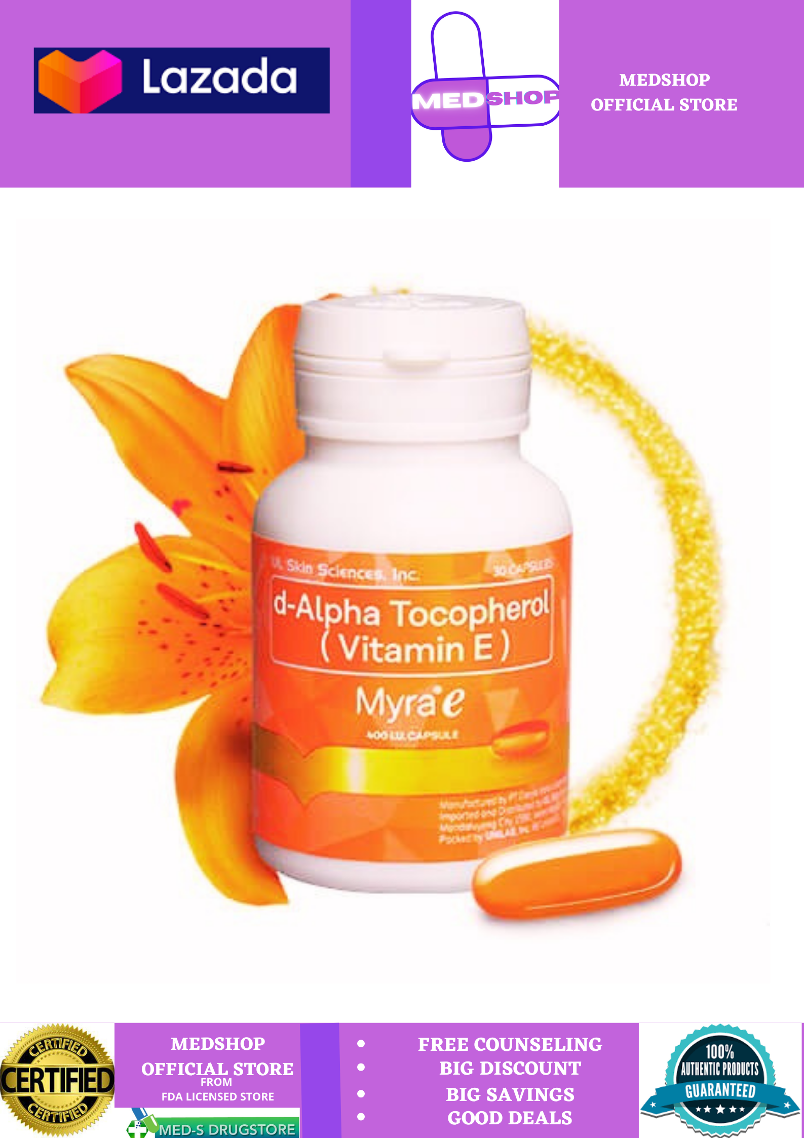 Myra 400iu capsule original softgel 30's/bottle MEDSHOP | Lazada PH