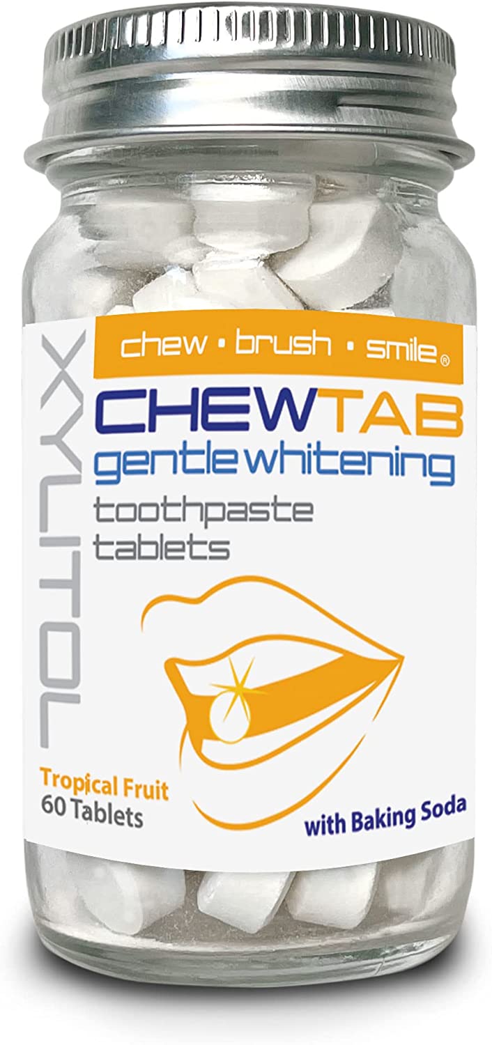 Chewtab Gentle Whitening Toothpaste Tablets with Baking Soda, Zero ...