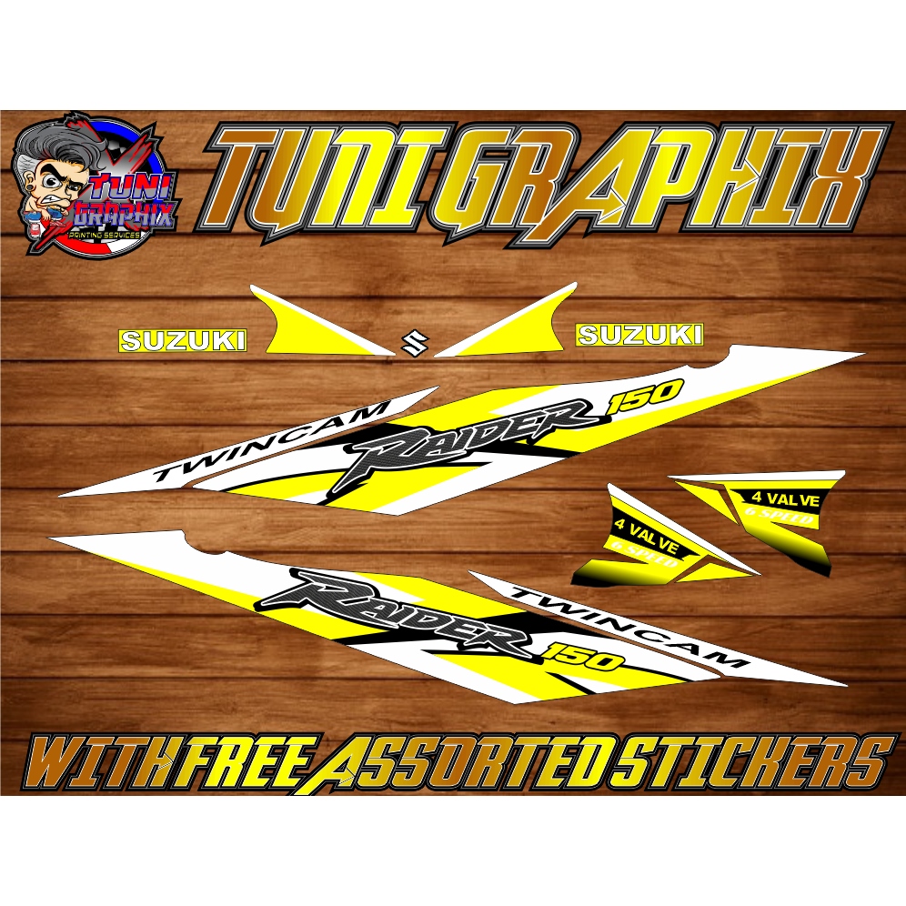 Suzuki Raider 150 1st Gen Decal (Stock Design) MORE COLORS w/ freebies ...