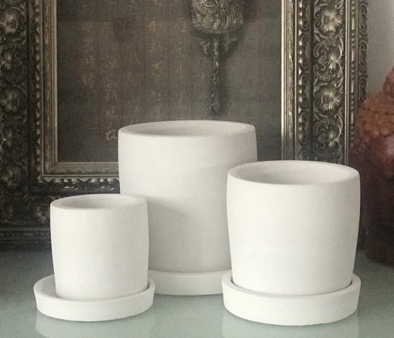 Concrete Pots for Plants - Rhonda Family Set with Catch Plates | Lazada PH