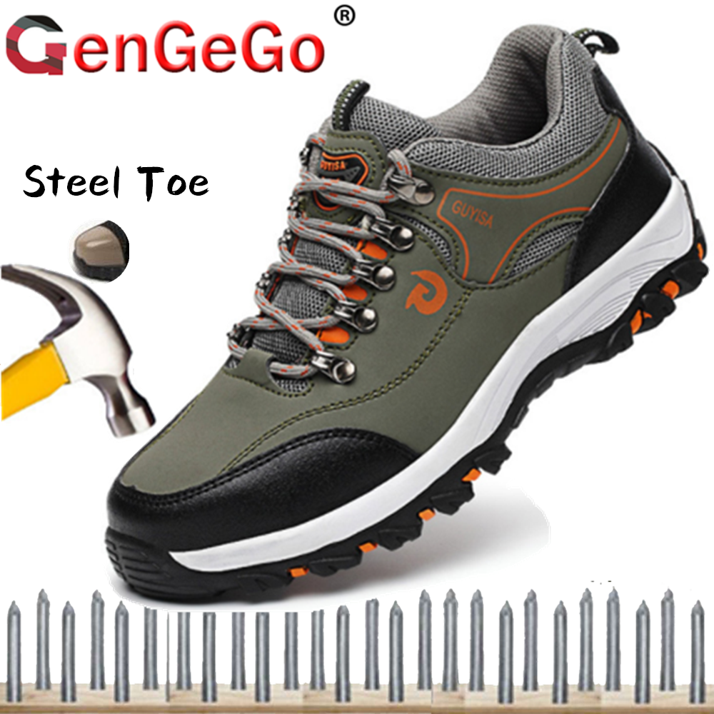 Brand GenGeGo （ 3 Days Delivered COD）Work Safety Shoes Men Puncture ...