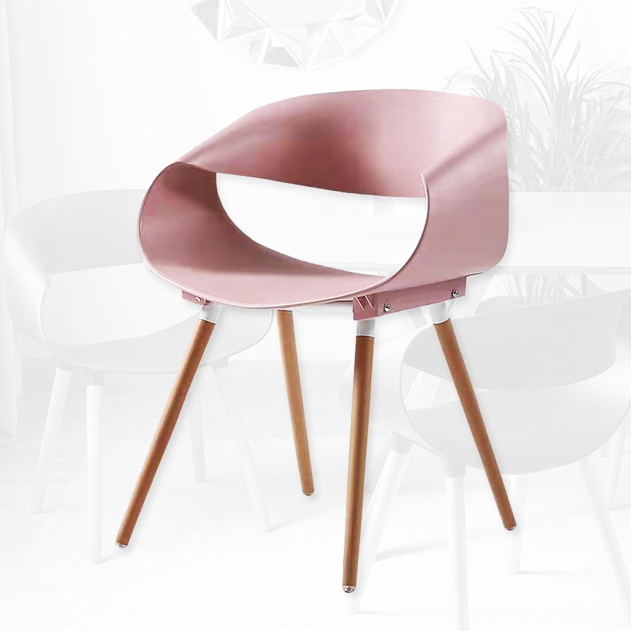 KRUZO Infinity Modern Minimalist Wooden Legs Chair | Lazada PH