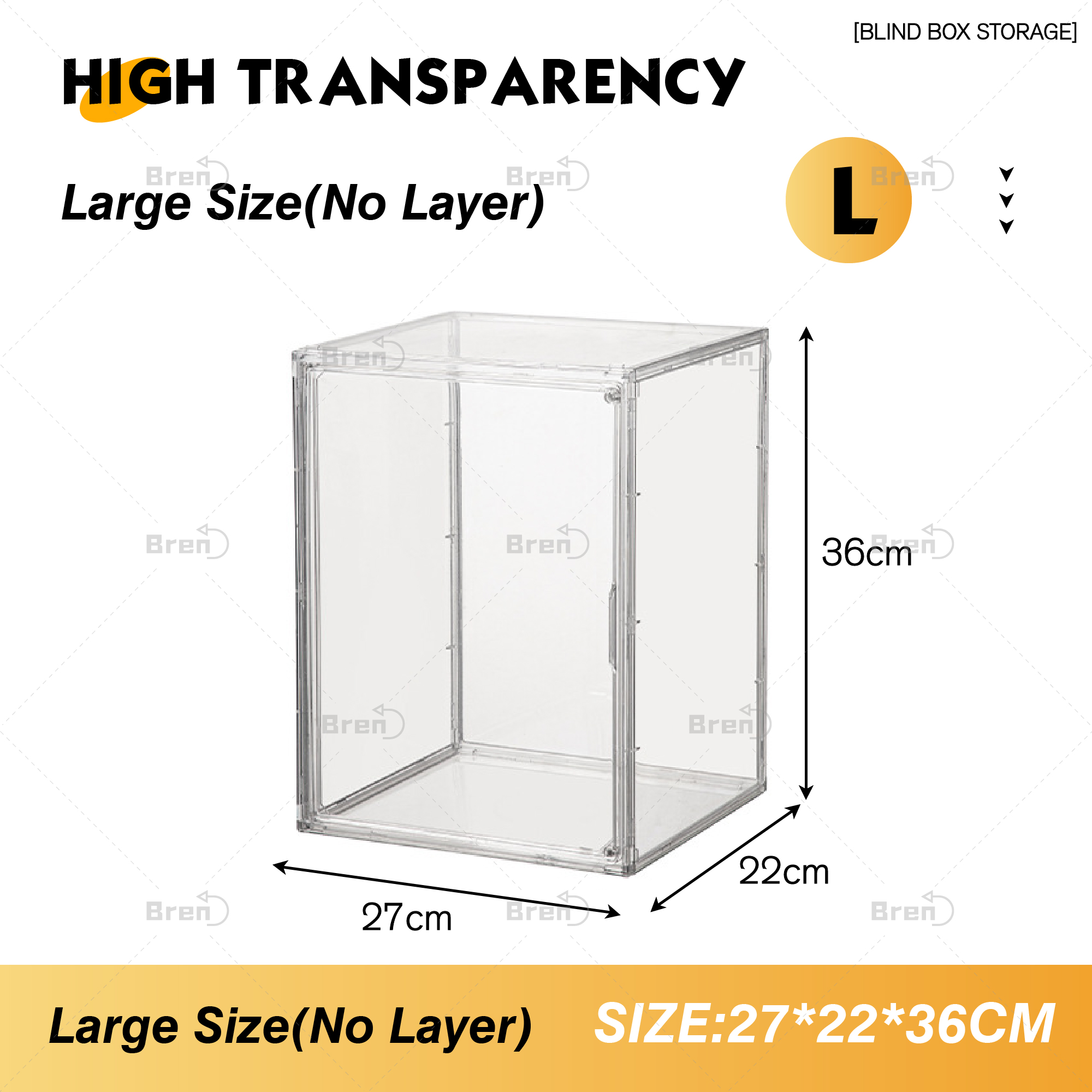Bren Acrylic Storage Box Display Case Transparent Box Storage Box ...