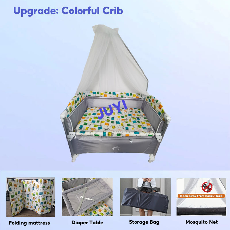 Co Sleeper Crib For Baby Folding Baby Bed Newborn Height Adjustable ...