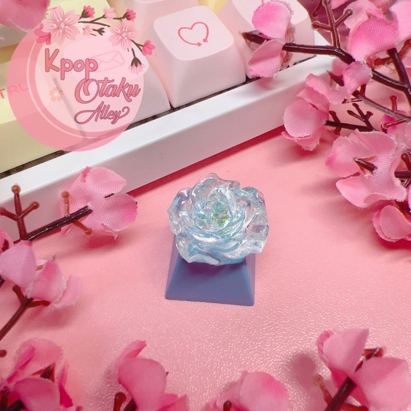 Ice Crystal Flower Collection Artisan Keycaps Kpop Otaku Alley Keycaps ...