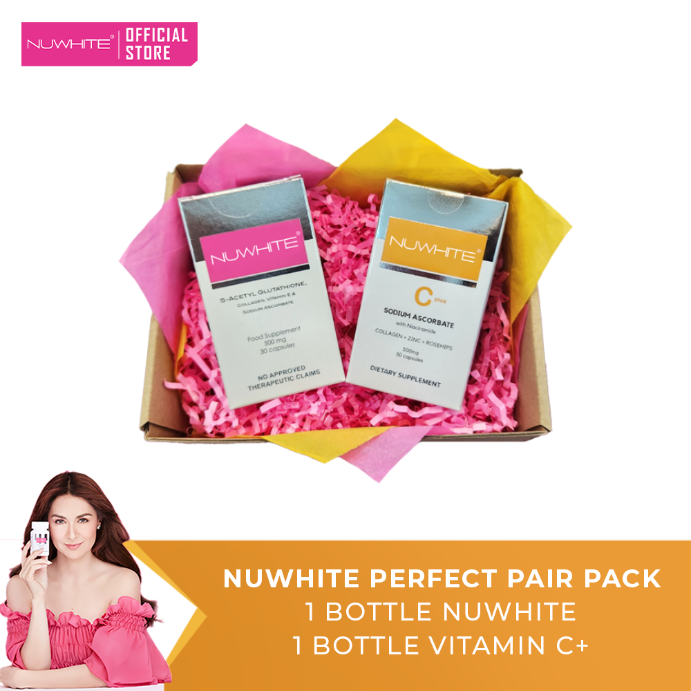 NUWHITE S-Acetyl Glutathione + 1 Bottle Nuwhite Whitening VITAMIN C | Lazada PH