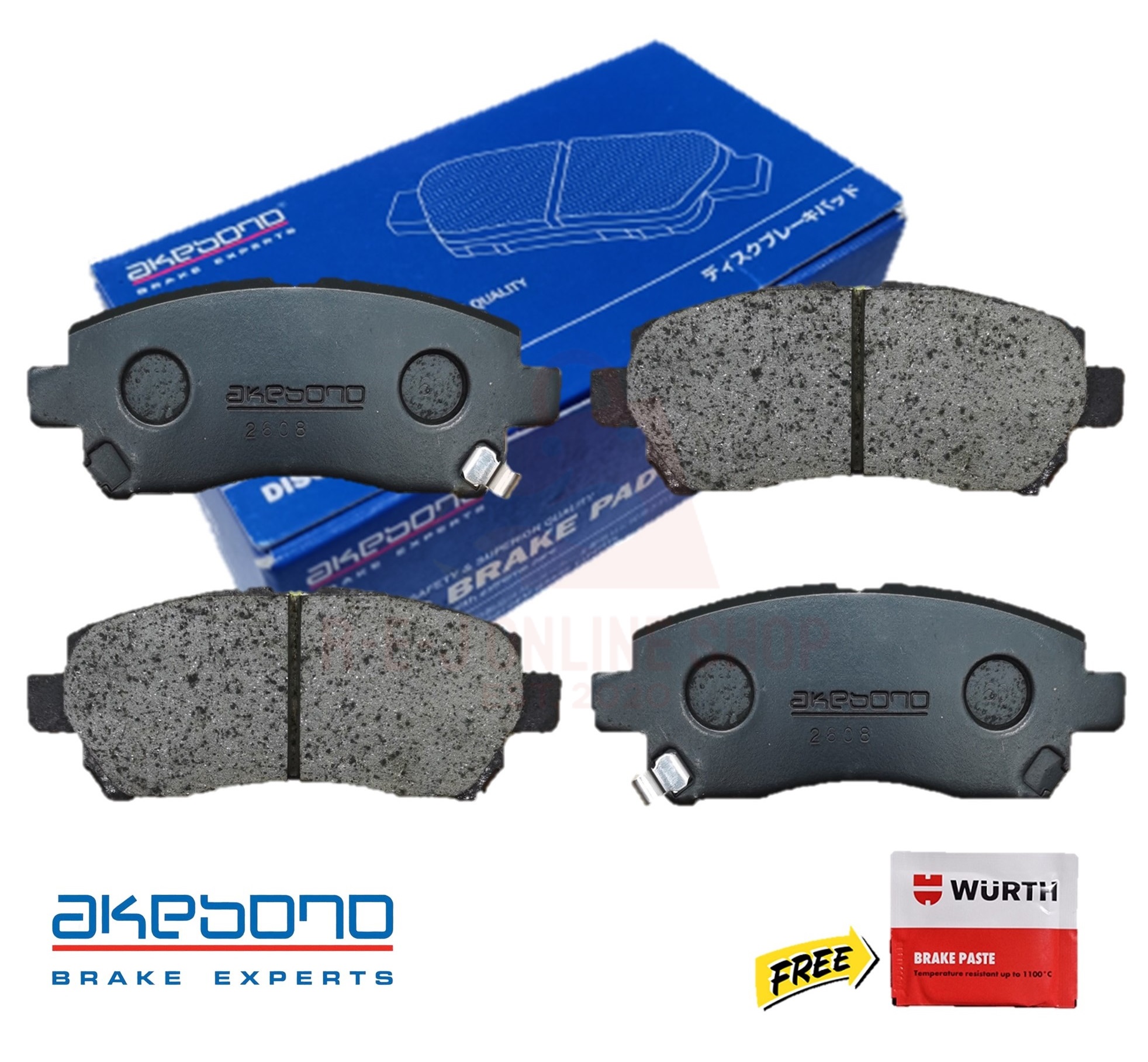 Genuine Akebono Front Brake Pads for Toyota Avanza 1.3/1.5 (2006 - 2021) | Lazada PH