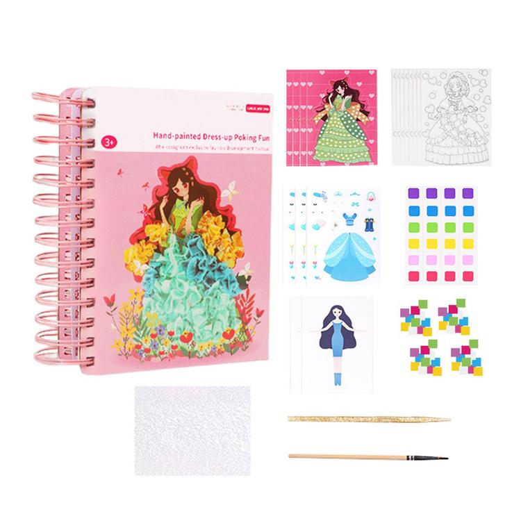 Princess Dress Up Coloring Book Art Dress Up Book DIY Craft Kit ...