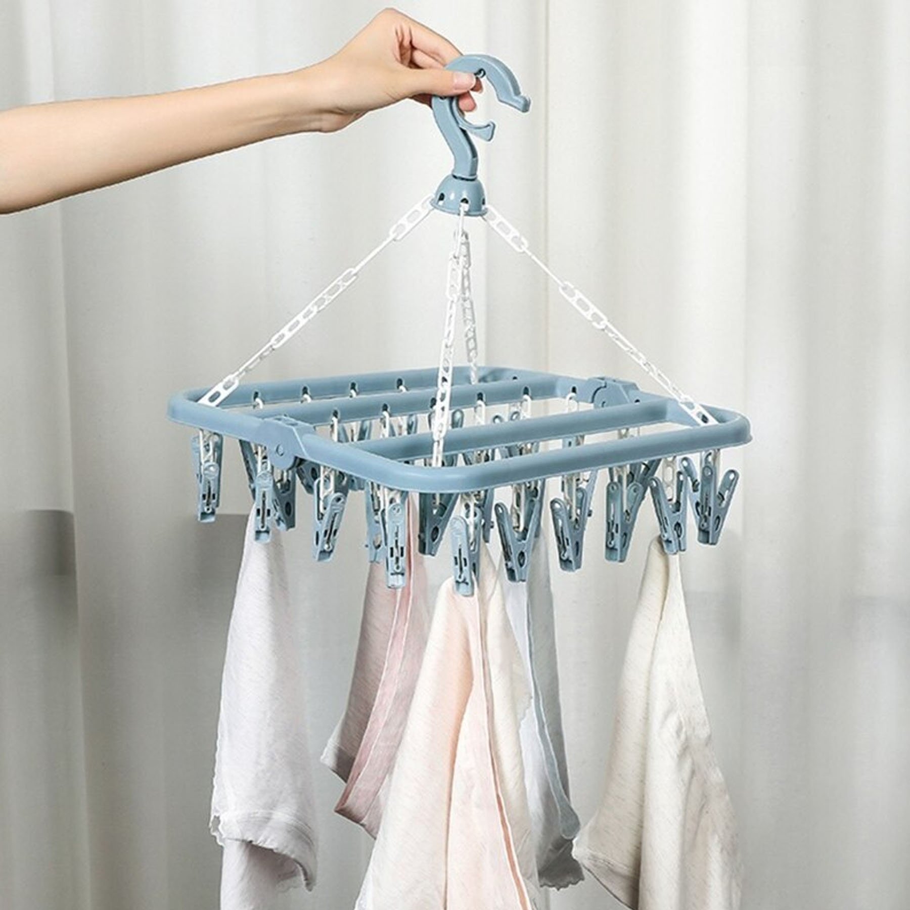 Redmond 32 Pcs Clips Clothes Socks Drying Rack Clips Hanger For Socks ...