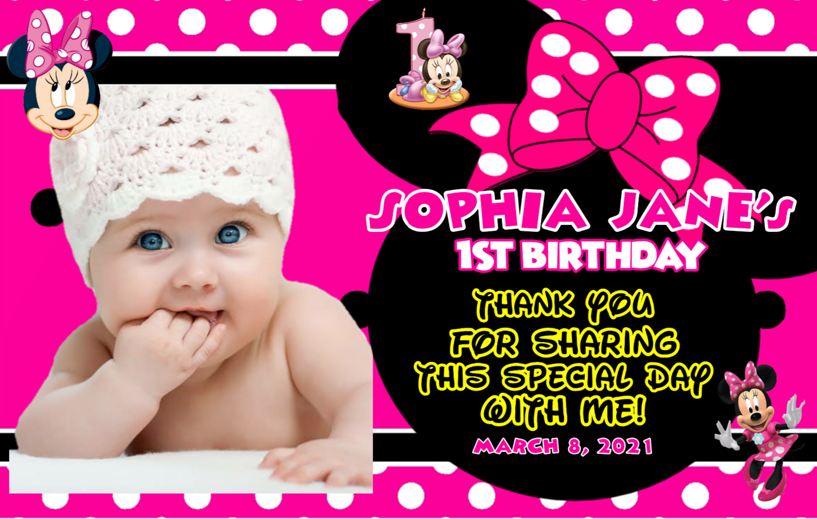 CUSTOMIZED MINNIE MOUSE REF MAGNET DESIGNS (30PCS, 40PCS, 50PCS ...