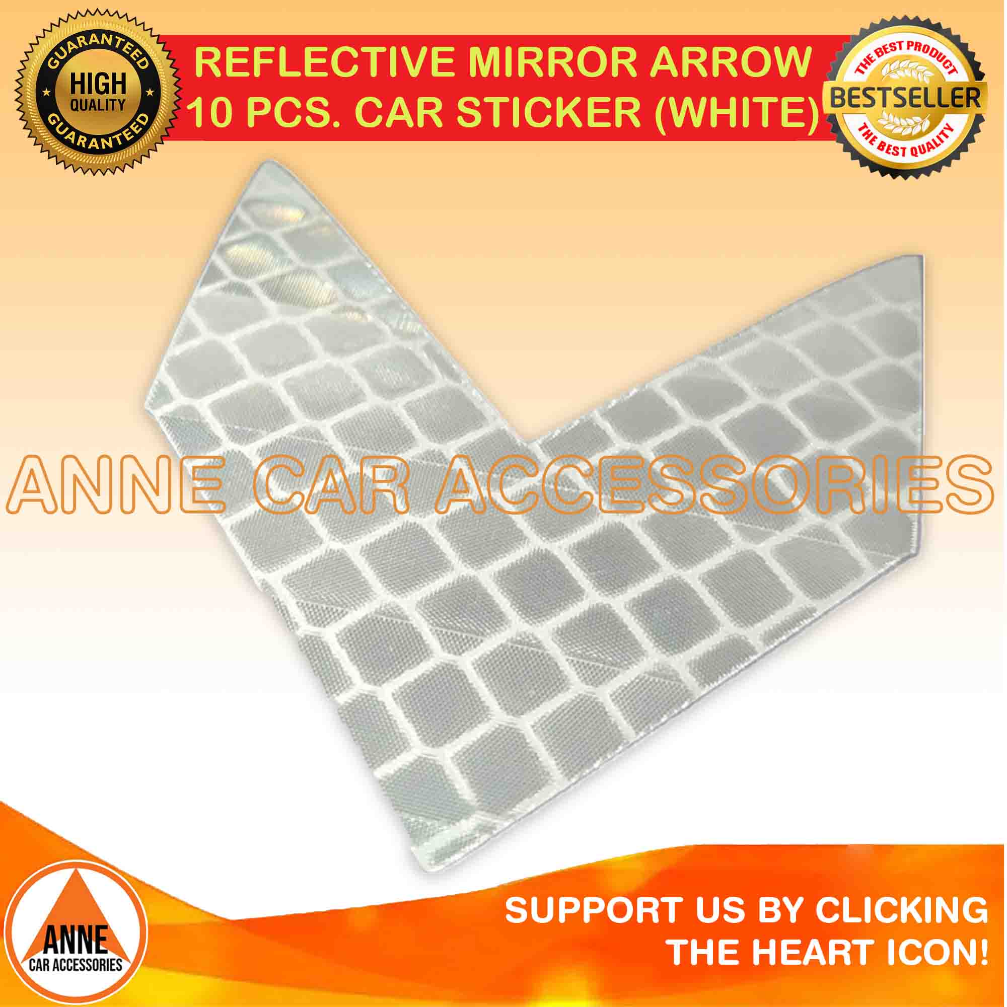 10pcs Reflective Mirror Arrow Sticker for Car Motorcycle Bicycle ...