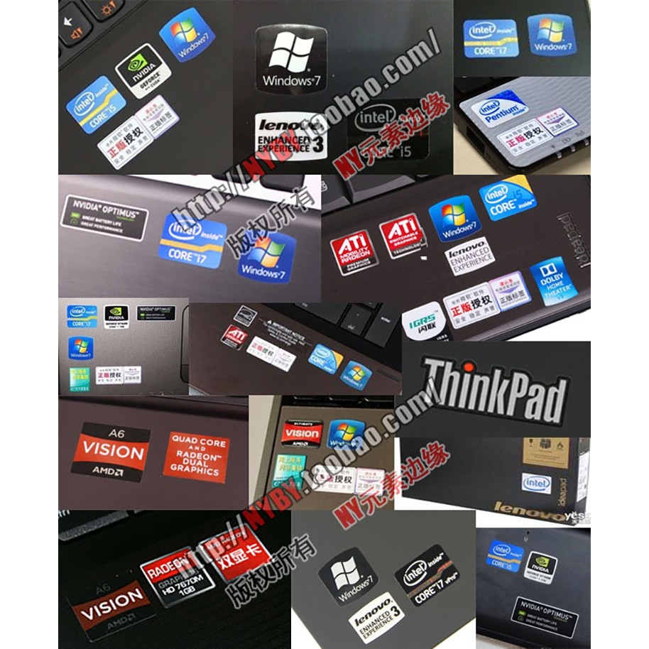 Label 10 Pcs Intel Core I5 I3 I7 I9 Win10 Nvidia Wing7 Laptop Desktop Label Cpu Sticker Notebook