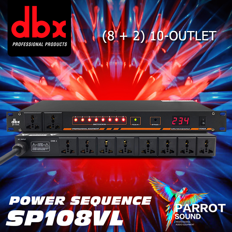 DBX SP-108VL 10-outlet Rack Mount Power Sequence Controller Conditioner Surge Protector Power ...