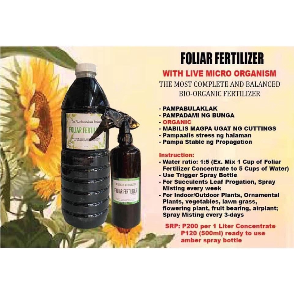 FOLIAR FERTILIZER BTL/SPRAY | Lazada PH