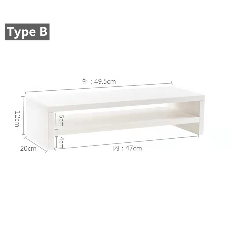 【Local delivery】 Korean Ins Computer Rack Keyboard Wooden Organizer ...