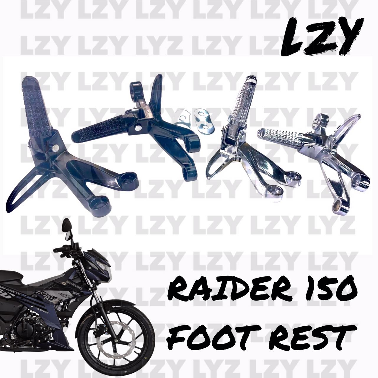 LZY Suzuki Raider R150 Alloy Rear Footrest Footpeg Assembly Motorcycle ...