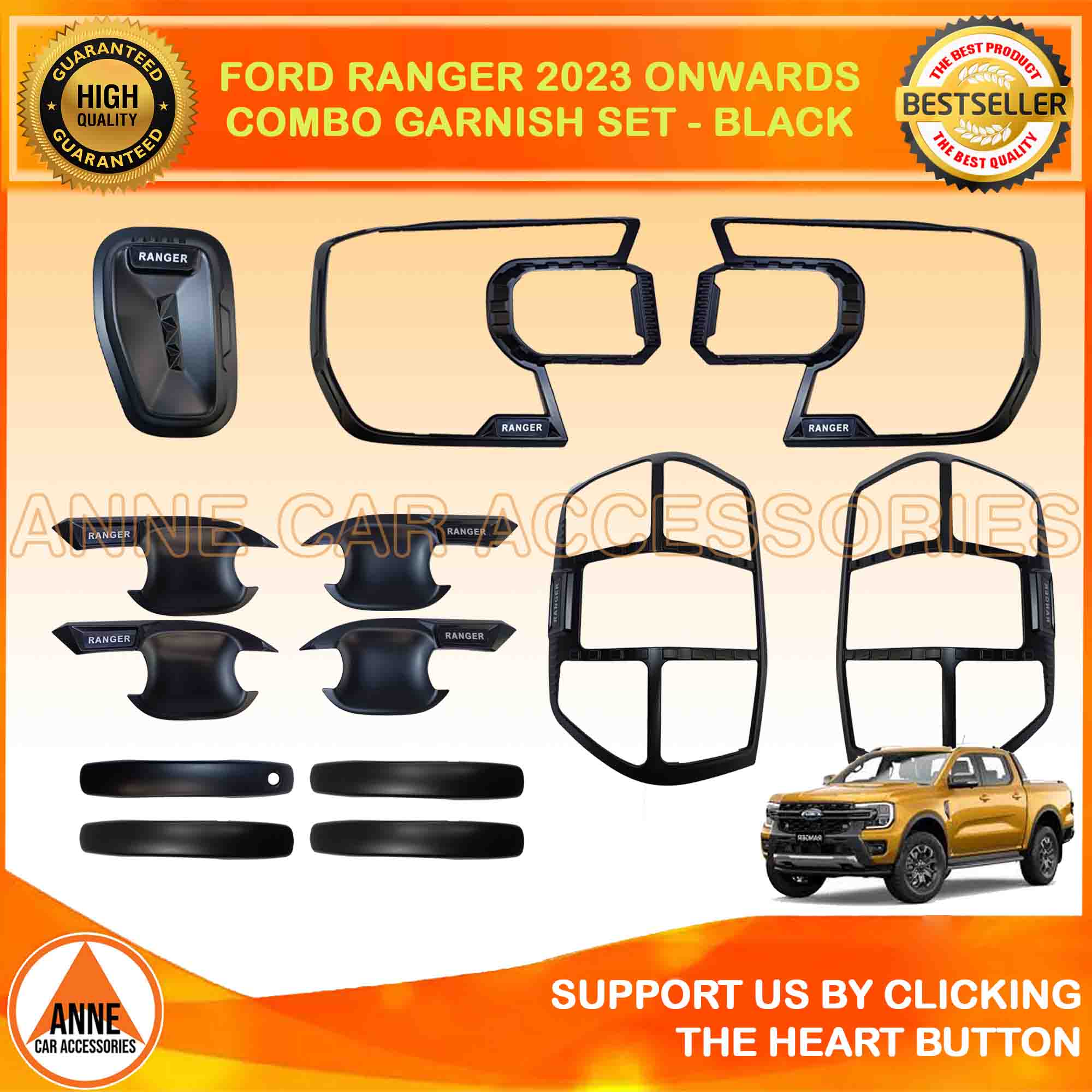 Garnish Cover for Ford Ranger Raptor T7 T8 Wildtrak 2016 2017 2018 2019 ...