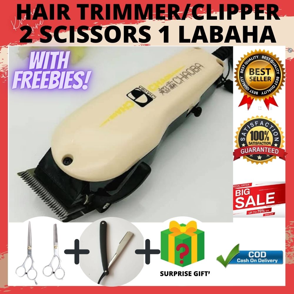 [KACC] Super Power Professional Clipper Razor Men with 2 Scissors and ...