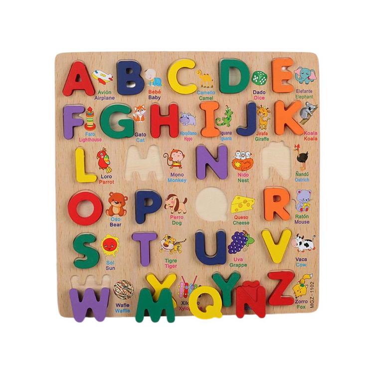 Wooden Alphabet Puzzle Chunky Alphabet Puzzle ABC Letter Letter Puzzles ...