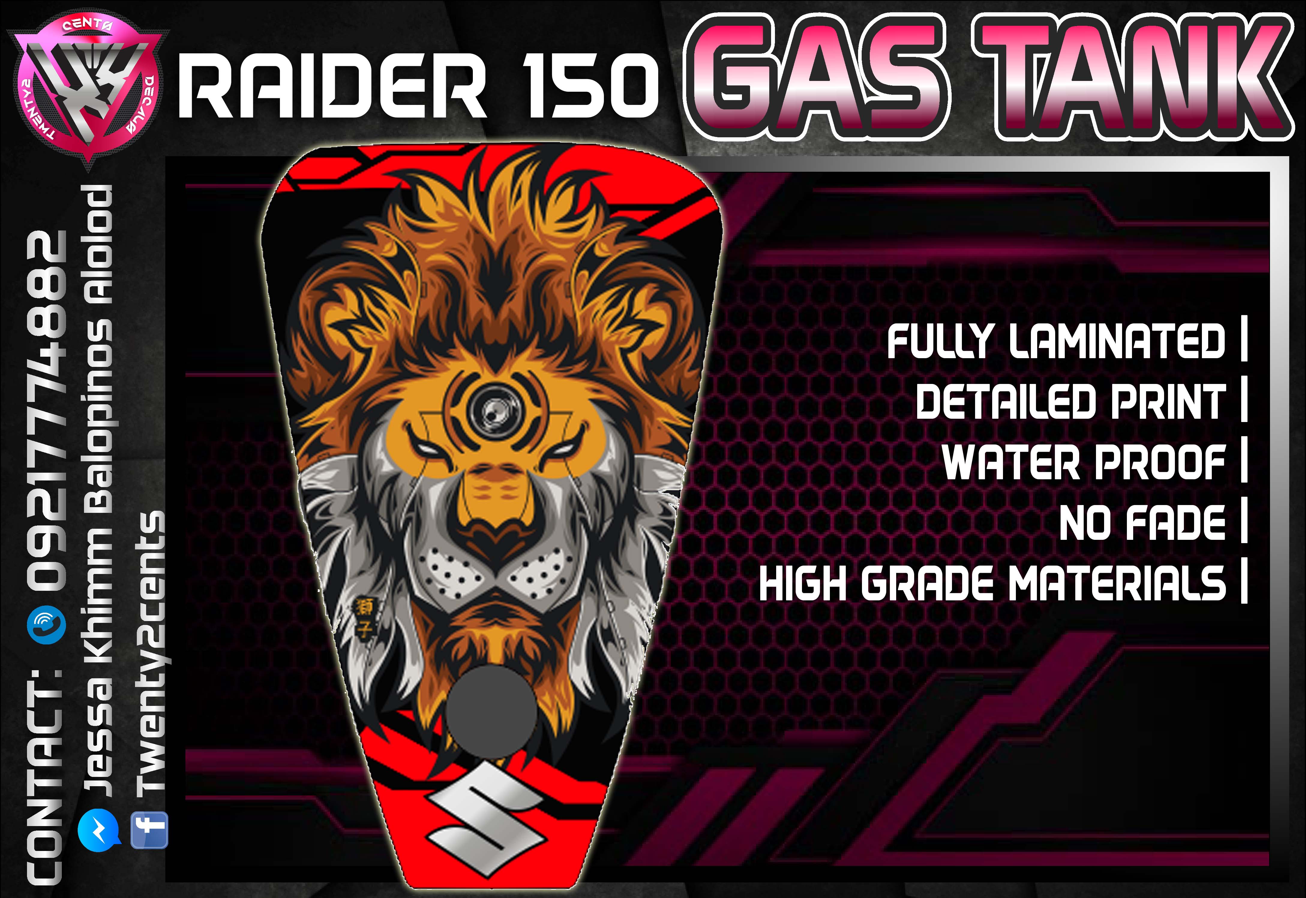 High-Quality Decals and Stickers for suzuki Raider 150 carb / reborn ...