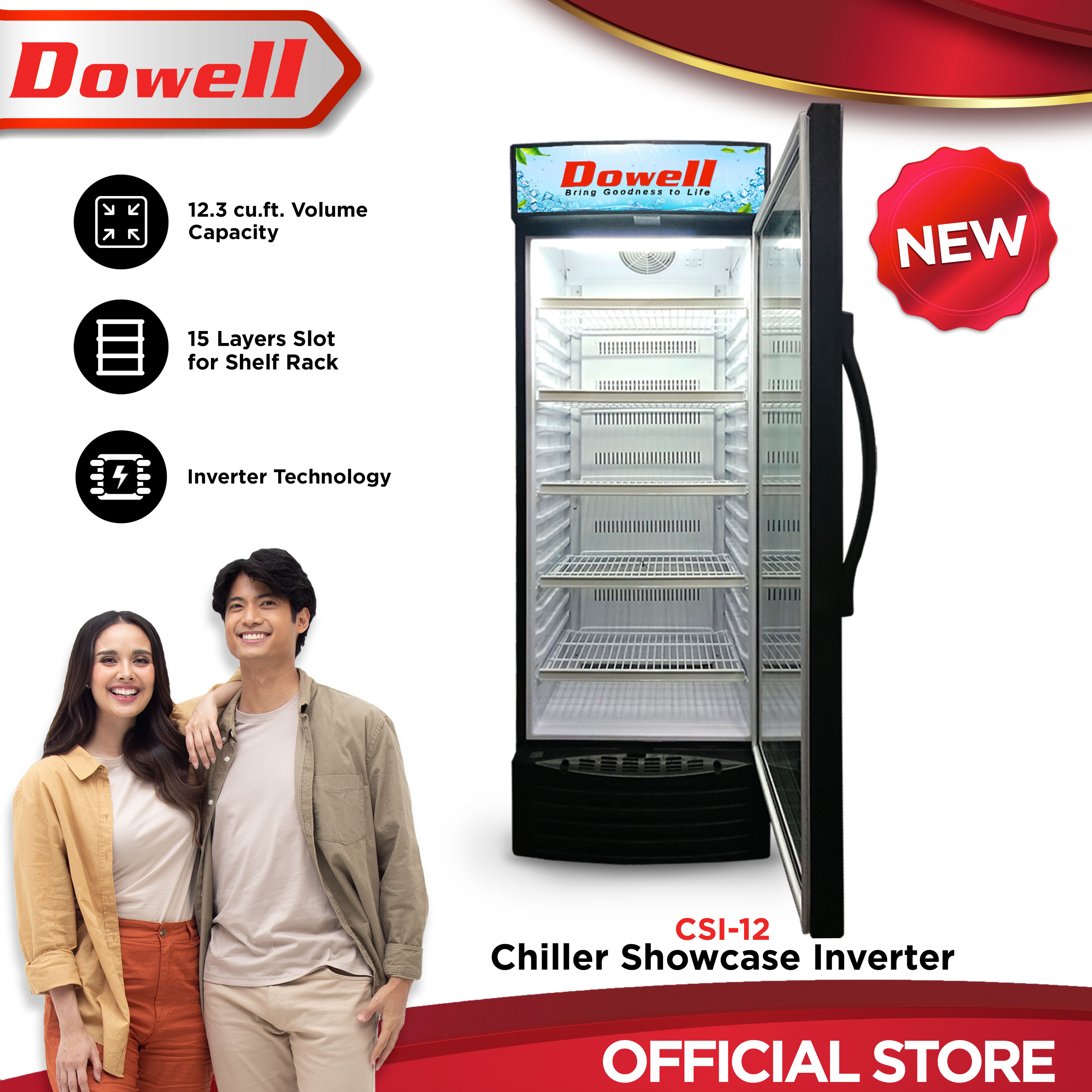 Dowell CSI-12 12.3 cu. ft. Showcase Chiller Inverter Type | Lazada PH