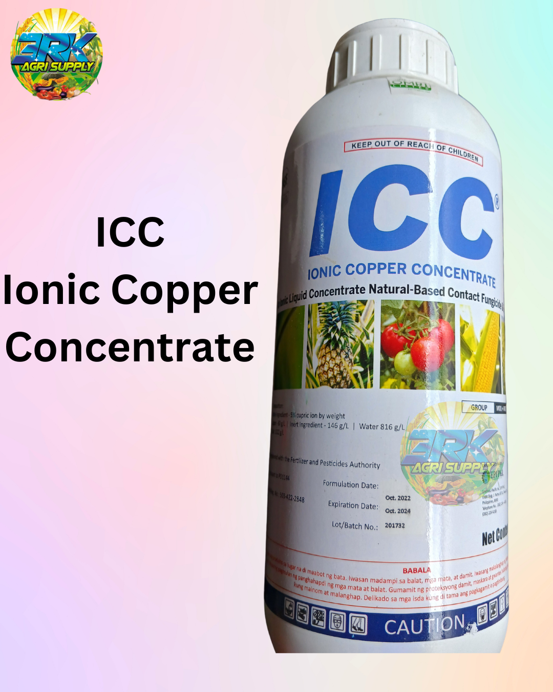ICC Ionic Copper Concentrate Fungicide & Bactericide 1liter | Lazada PH