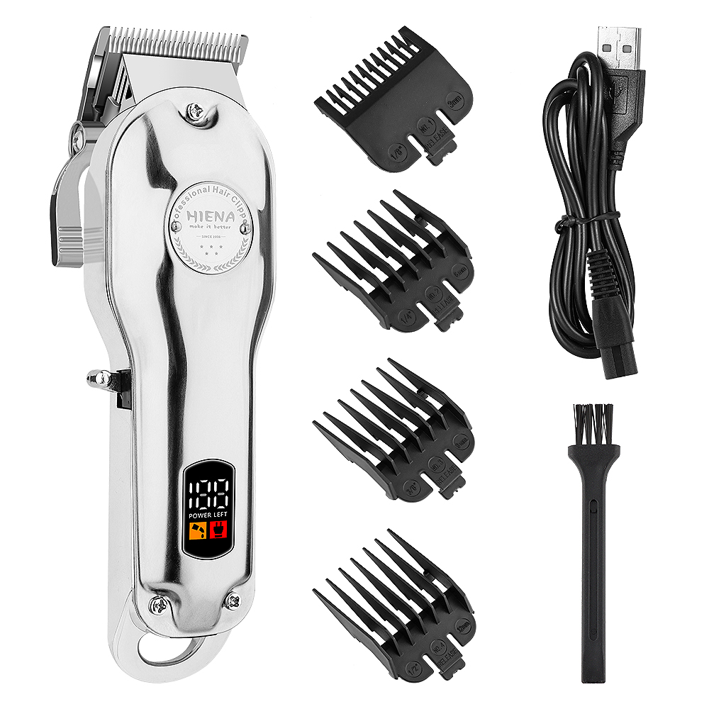 HIENA Original Hair Clipper Wireless Hair Trimmer with LCD Digital ...