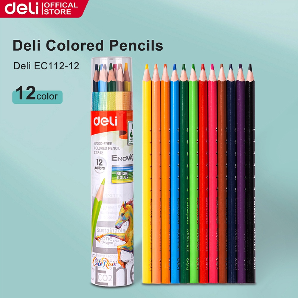 Deli 12/18/24PCS Color Pencil Arts and Craft Drawing Painting Colored ...
