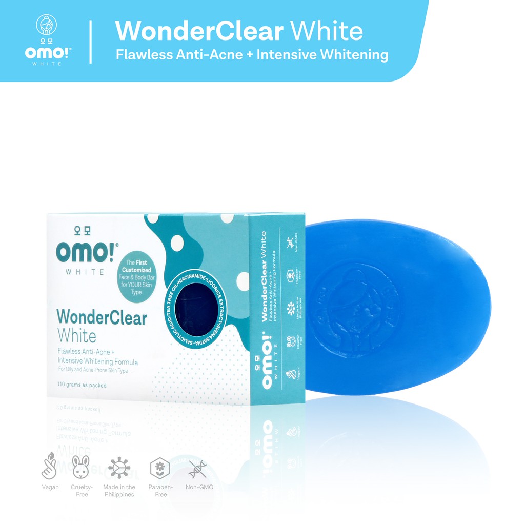 OMO! White Wonder Clear Face and Body Bar Soap 110g | Lazada PH