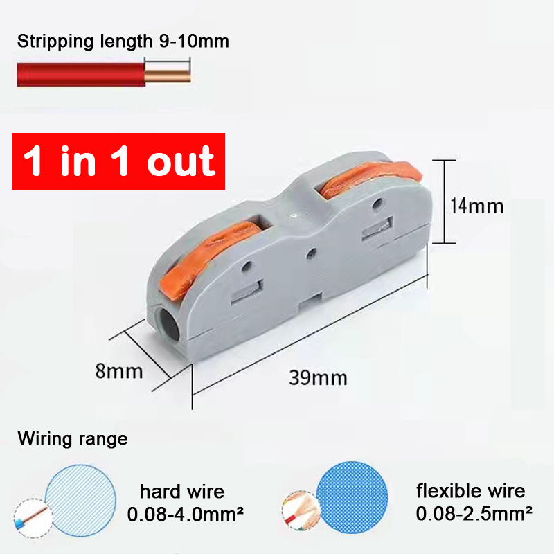 Quick Wire Connector Soft and Hard Wire Universal Quick Wiring Terminal ...