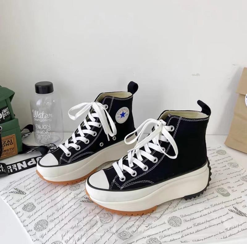 ACE Shoes High Cut High Wedge Fashion Version Canvas Sneaker For Men ...
