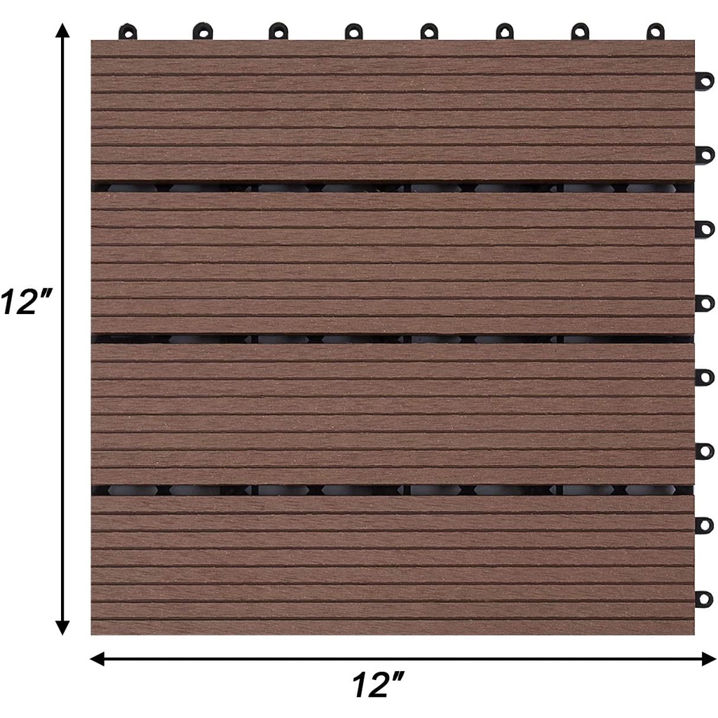 【READY STOCK】 ♕12x12 Wood Plastic Interlocking Flooring Pattern ...