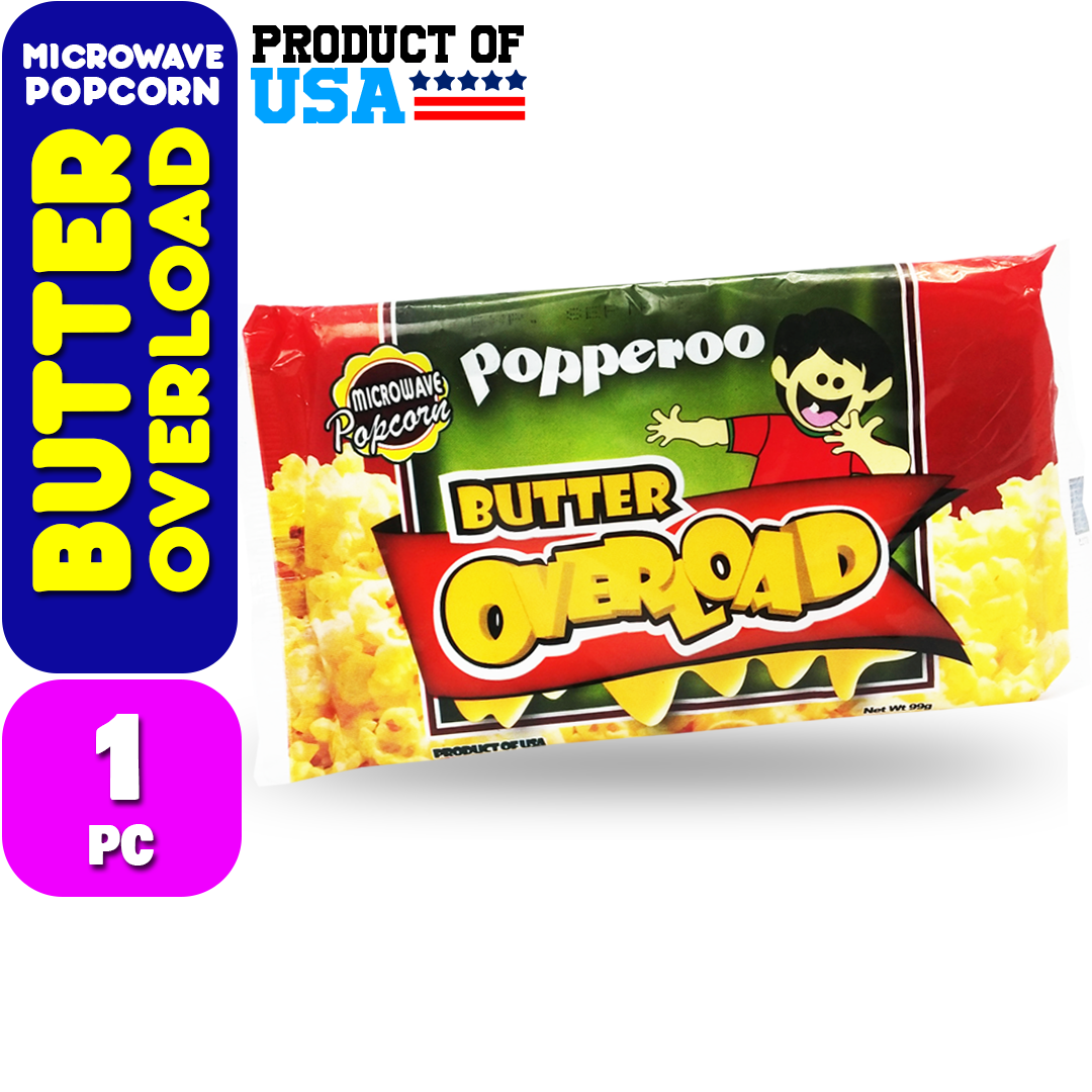 POPPEROO Microwave Popcorn - Butter Overload (1pc) | Lazada PH