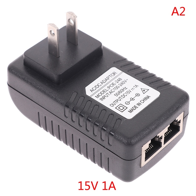 ALLAN POE Adaptor 110V-240V to 12V 15V 24V 48V 0.5A 1A Injector Adapter ...