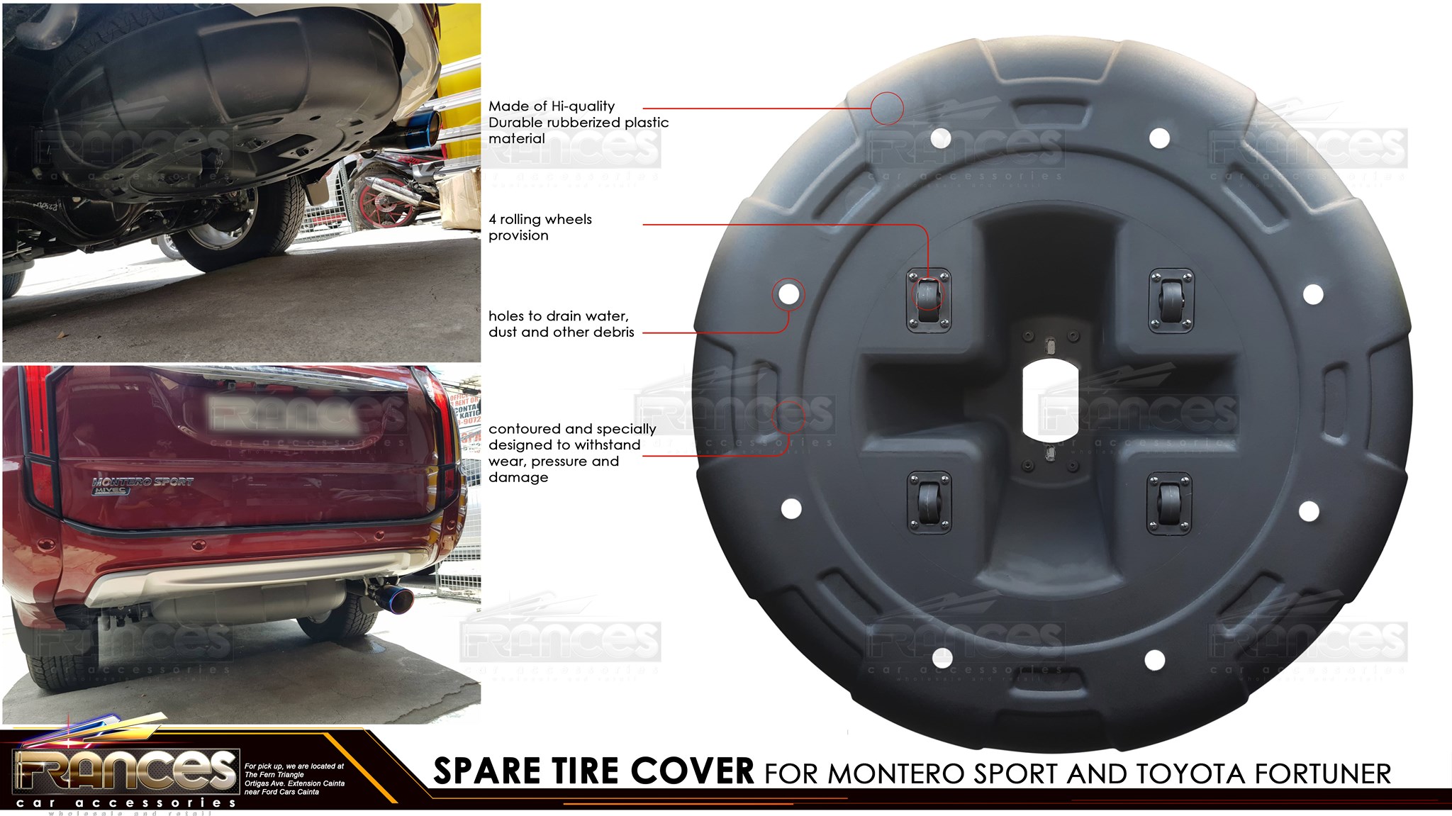 MITSUBISHI MONTERO SPORT and STRADA 2016-2024 THAILAND MADE SPARE TIRE ...
