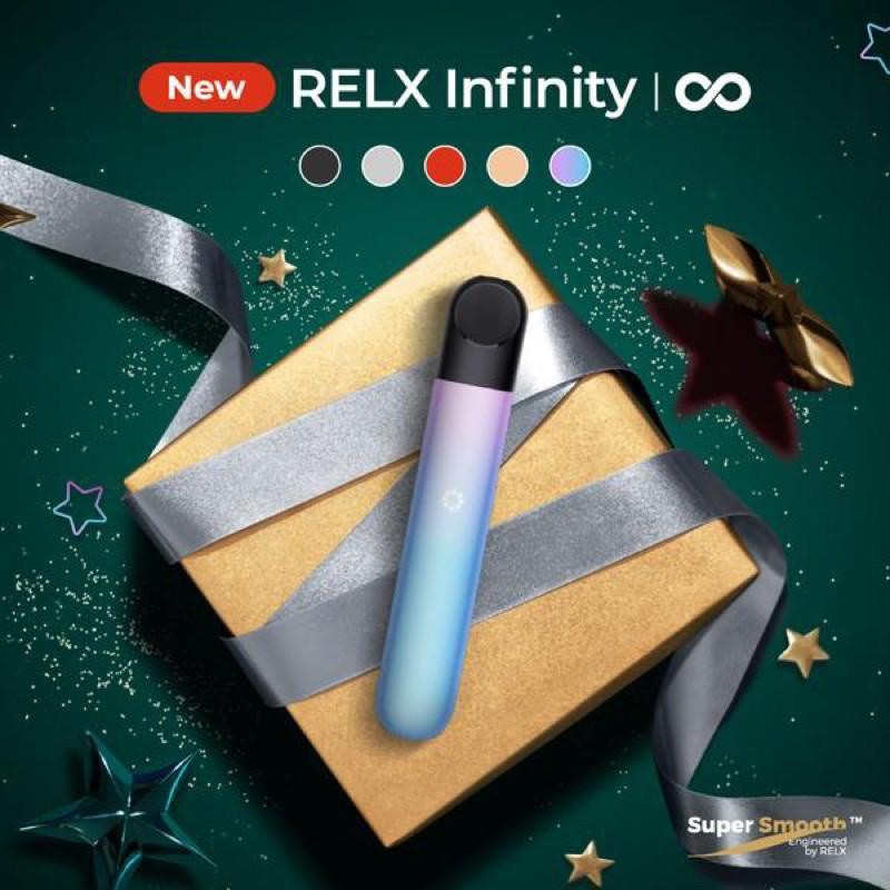Relx Infinity Device kit w/ pod (Sky blush, black, red, silver and gold ...