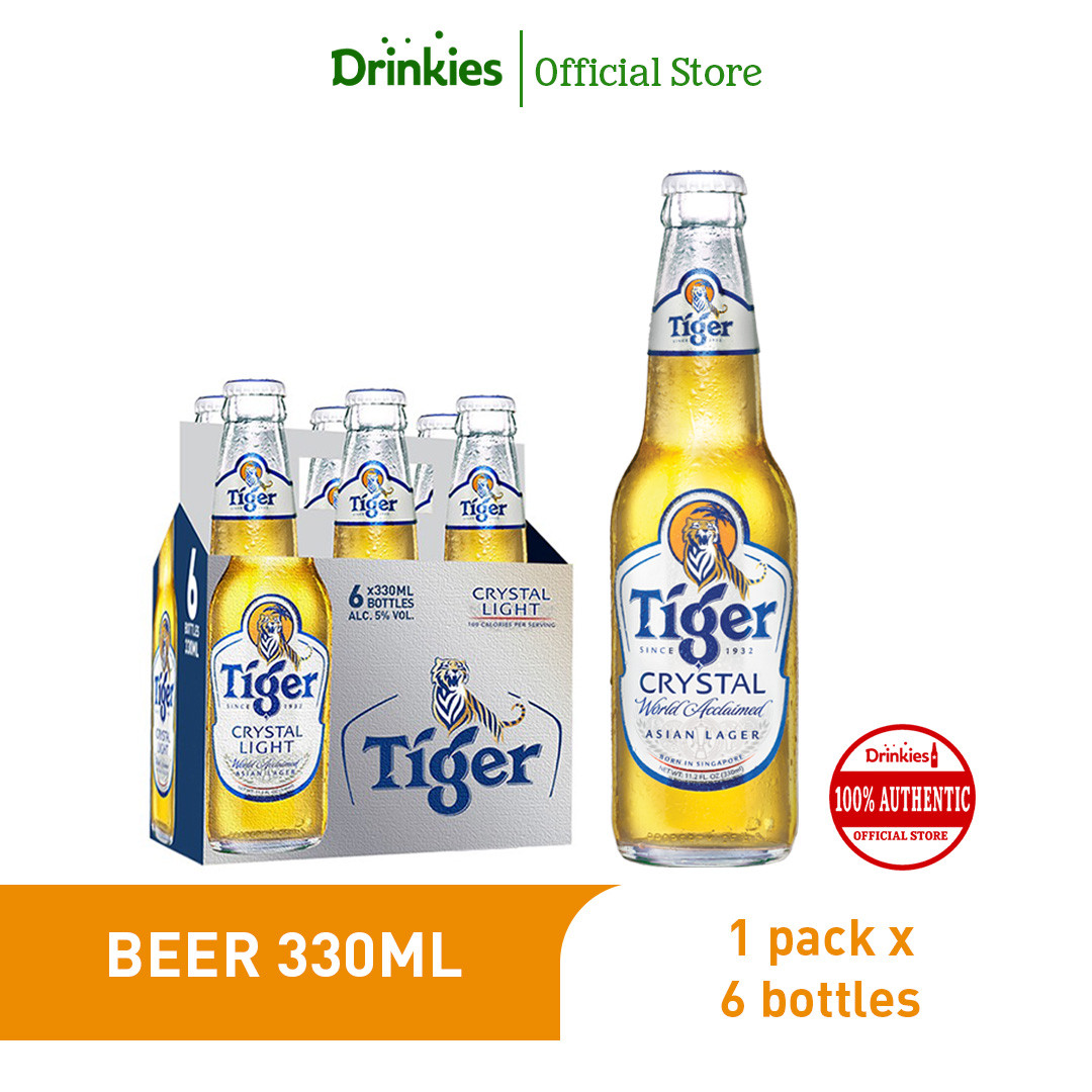 Tiger Crystal Beer 330mL Bottle 6-Pack [Pure Malt Lager] | Lazada PH