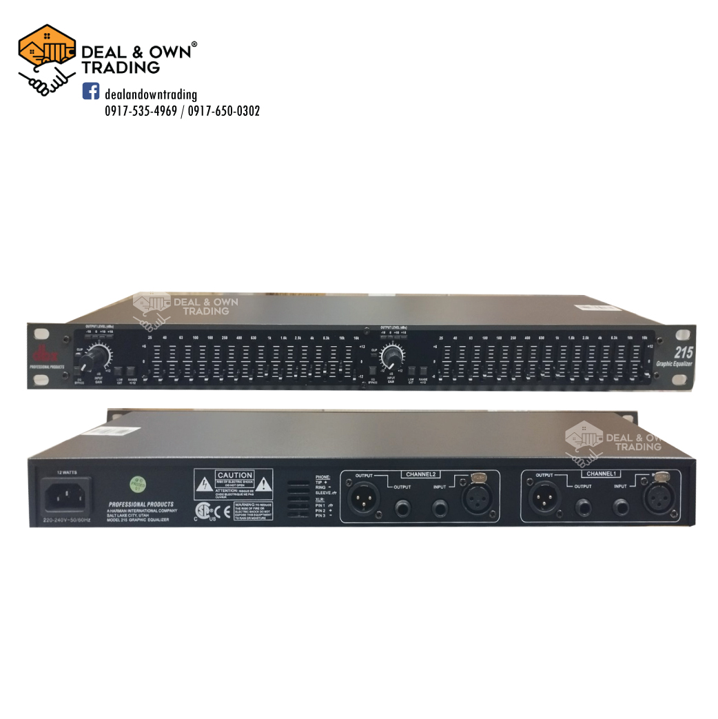 DBX 215XL Dual Channel 15-Band Graphic Equalizer (Black) | Lazada PH