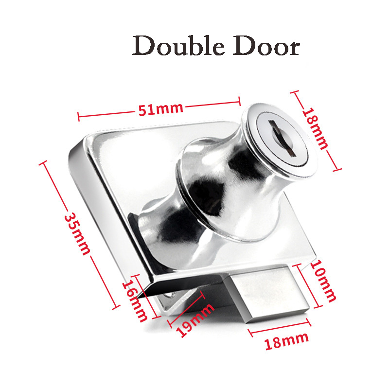 407 409 Single Double Door Glass Lock Showcase Cabinet Push Sliding ...