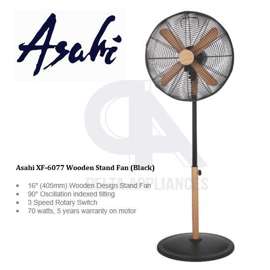Asahi XF-6077 Wooden Stand Fan | Lazada PH