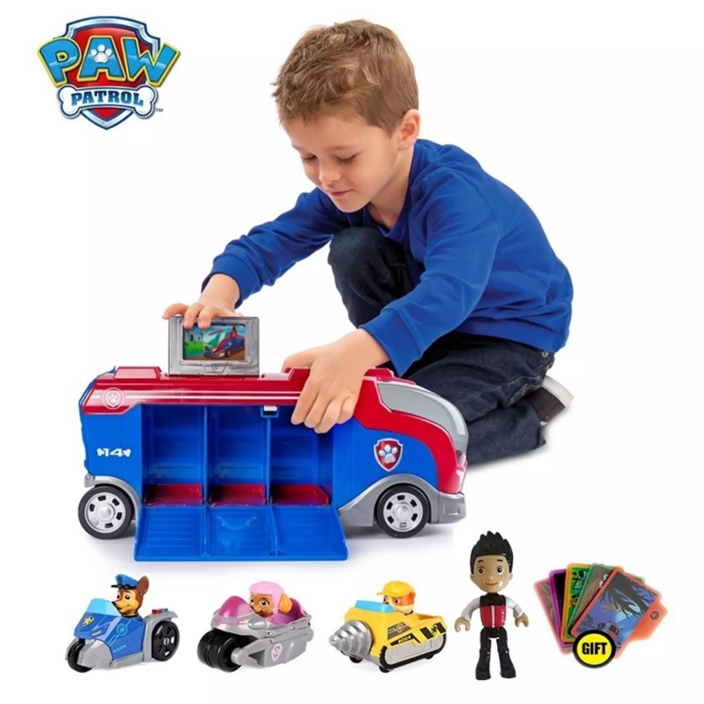 Paw Patrol Watchtower With Music Toy Car Rescue Bus Toy Set Children’s ...