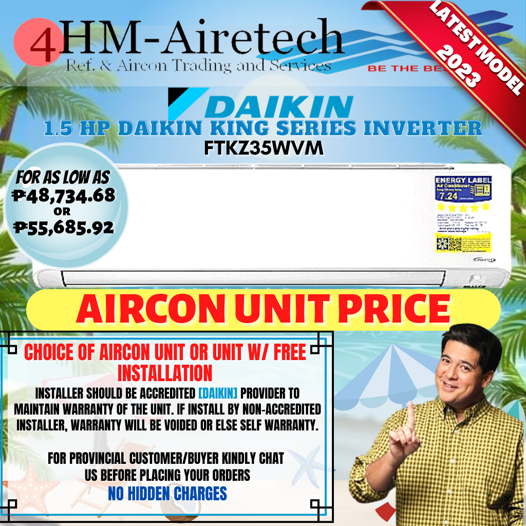 FOURHM DAIKIN 1.5 HP D-Smart King Series (Premium Efficiency Model ...