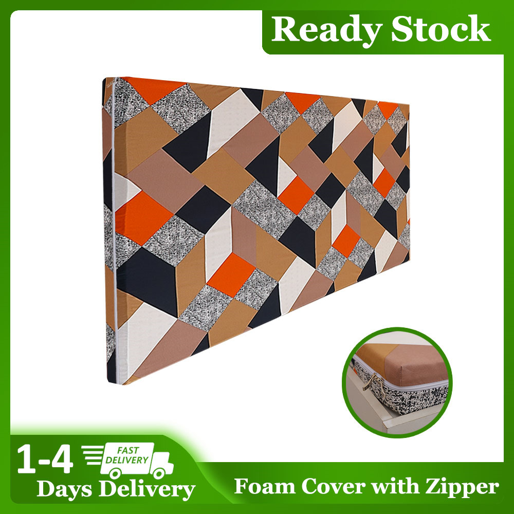 4 inch Thickness Foam Cover Bed Foam Cover Full Cover with Long Zipper ...