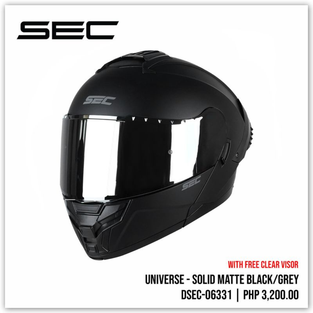 Sec Modular Helmet for Motorcycle Universe - Solid 2023 (M-XL) | Lazada PH