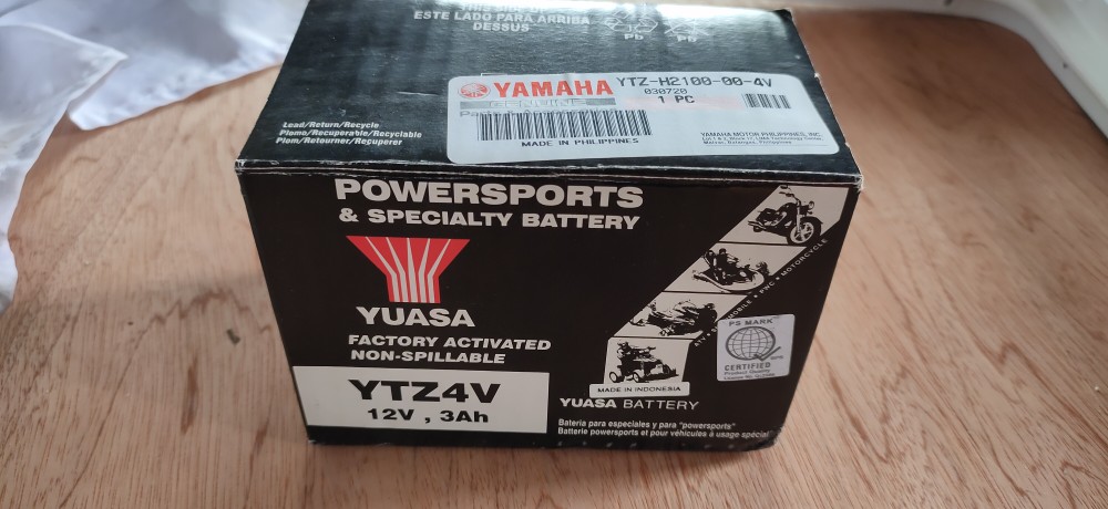 ORIGINAL YUAZA MAINTENANCE FREE BATTERY 12v 3ah (YTX4V) FOR MIO SOUL i 125 STD / MIO I 125 STD ...